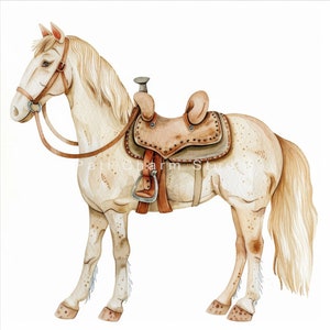 Watercolor Horse Clipart Bundle, High Quality Jpgs, Digital Download ...