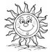 Happy Sun Coloring Page for Kids, Instant Download, Coloring Book ...