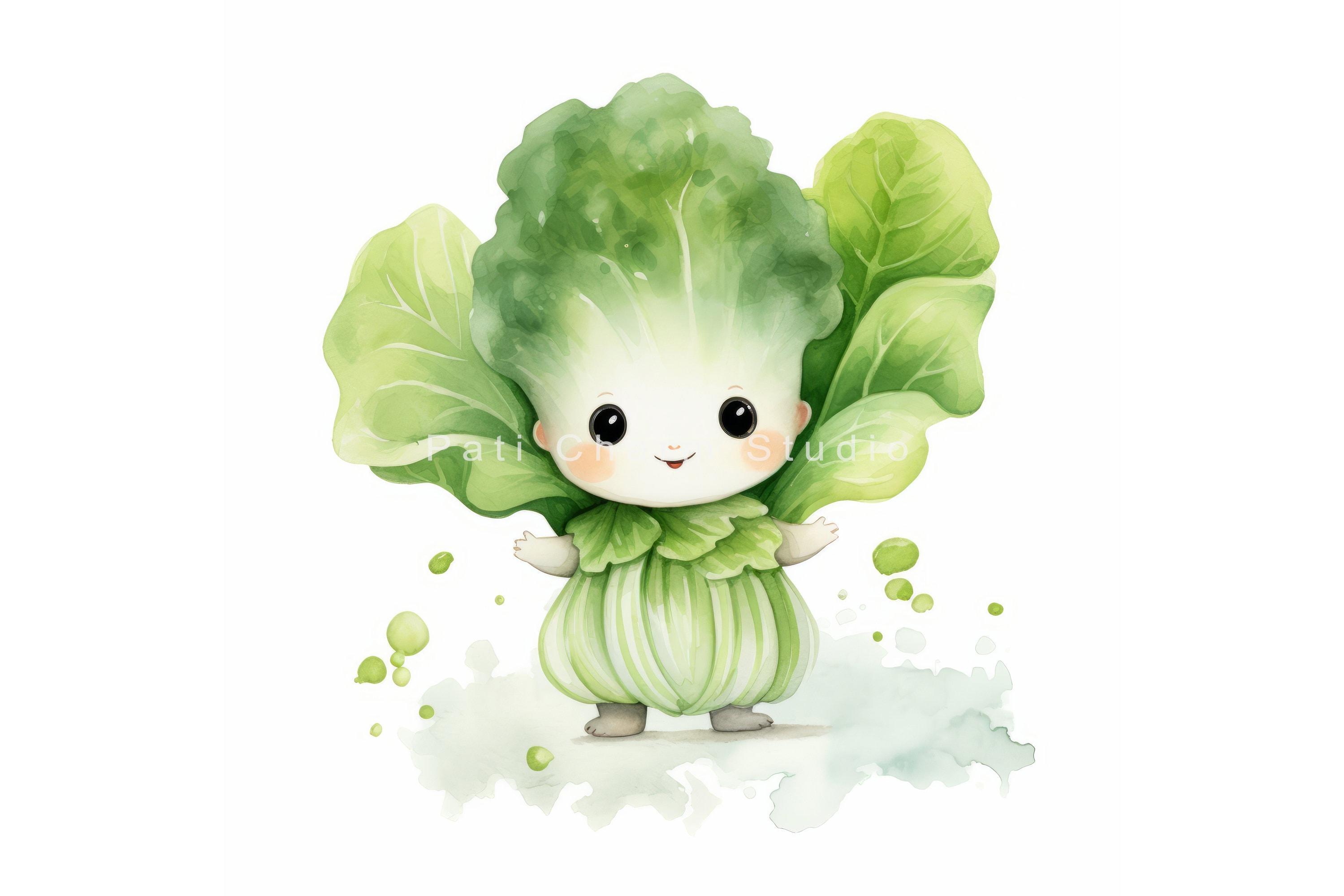 Cute Veggies Clipart Bundle, Watercolor Vegetables Clipart Digital ...