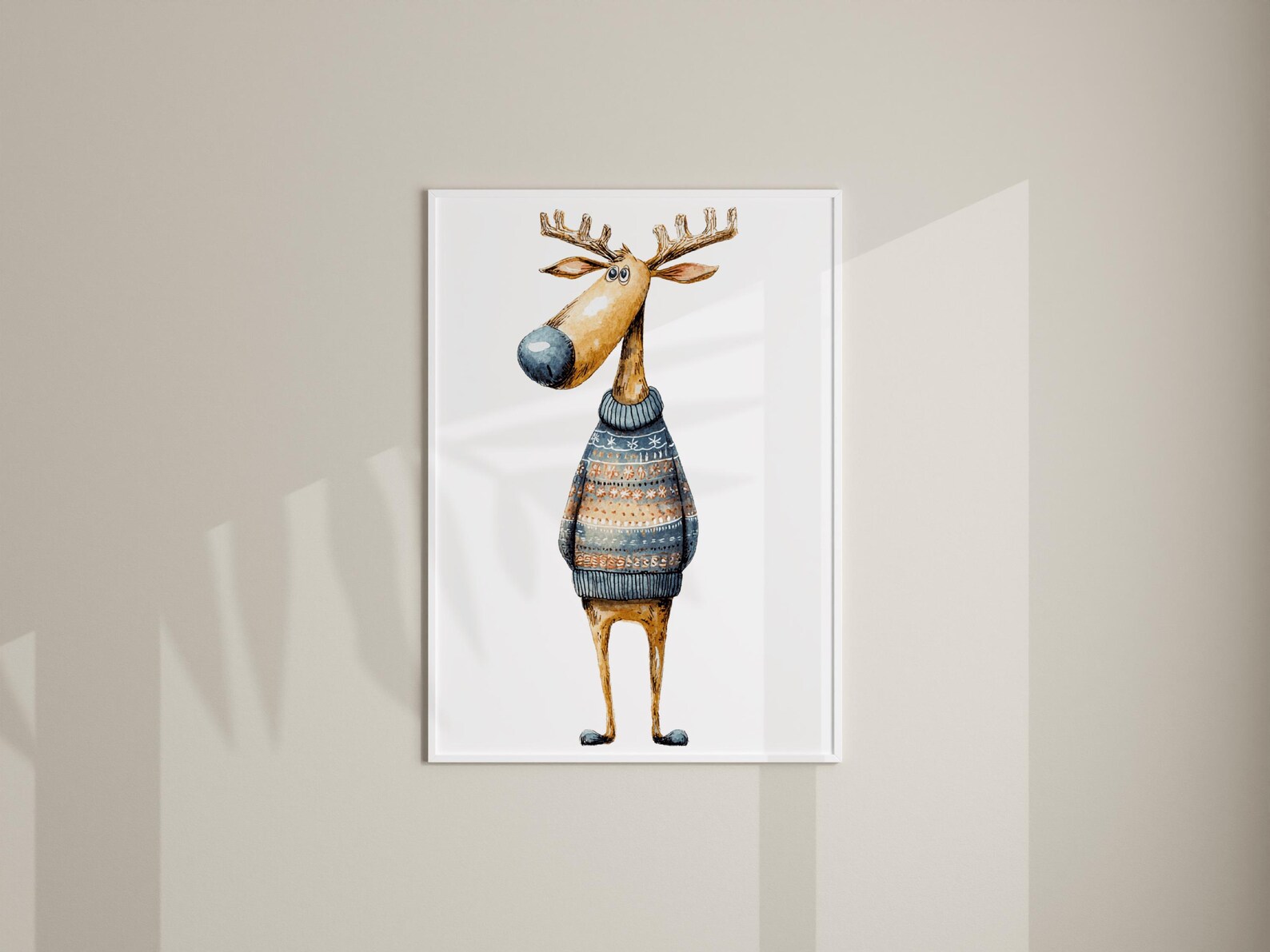 Quirky Reindeer Clipart Set, Funny Christmas Deer PNG, Cute Reindeer ...