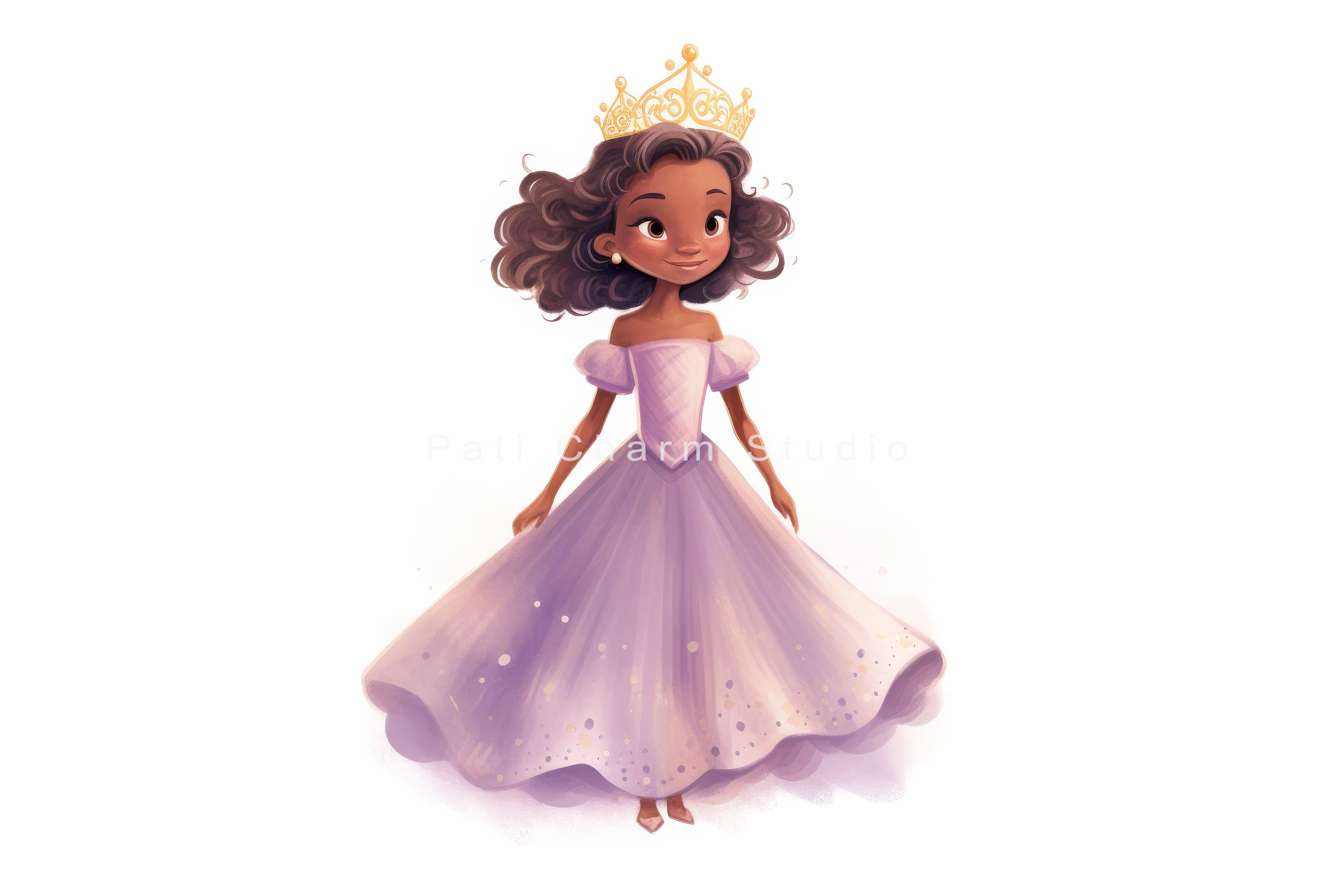 Purple Princess Clipart Bundle, Baby Shower Decor, Its a Girl Clipart ...