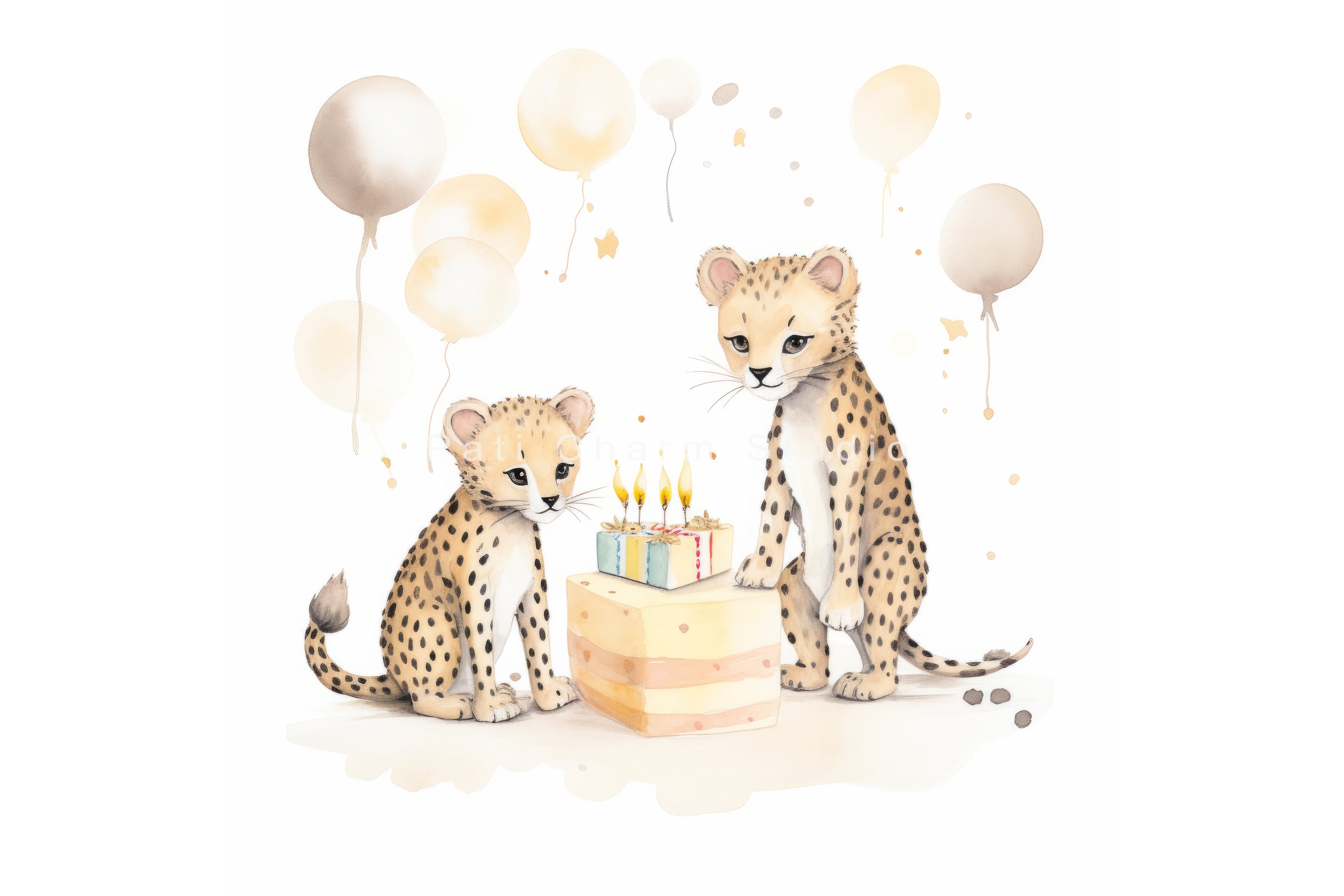 Cute Baby Animal Clipart Bundle, High Quality Jpgs, Nursery Clipart ...