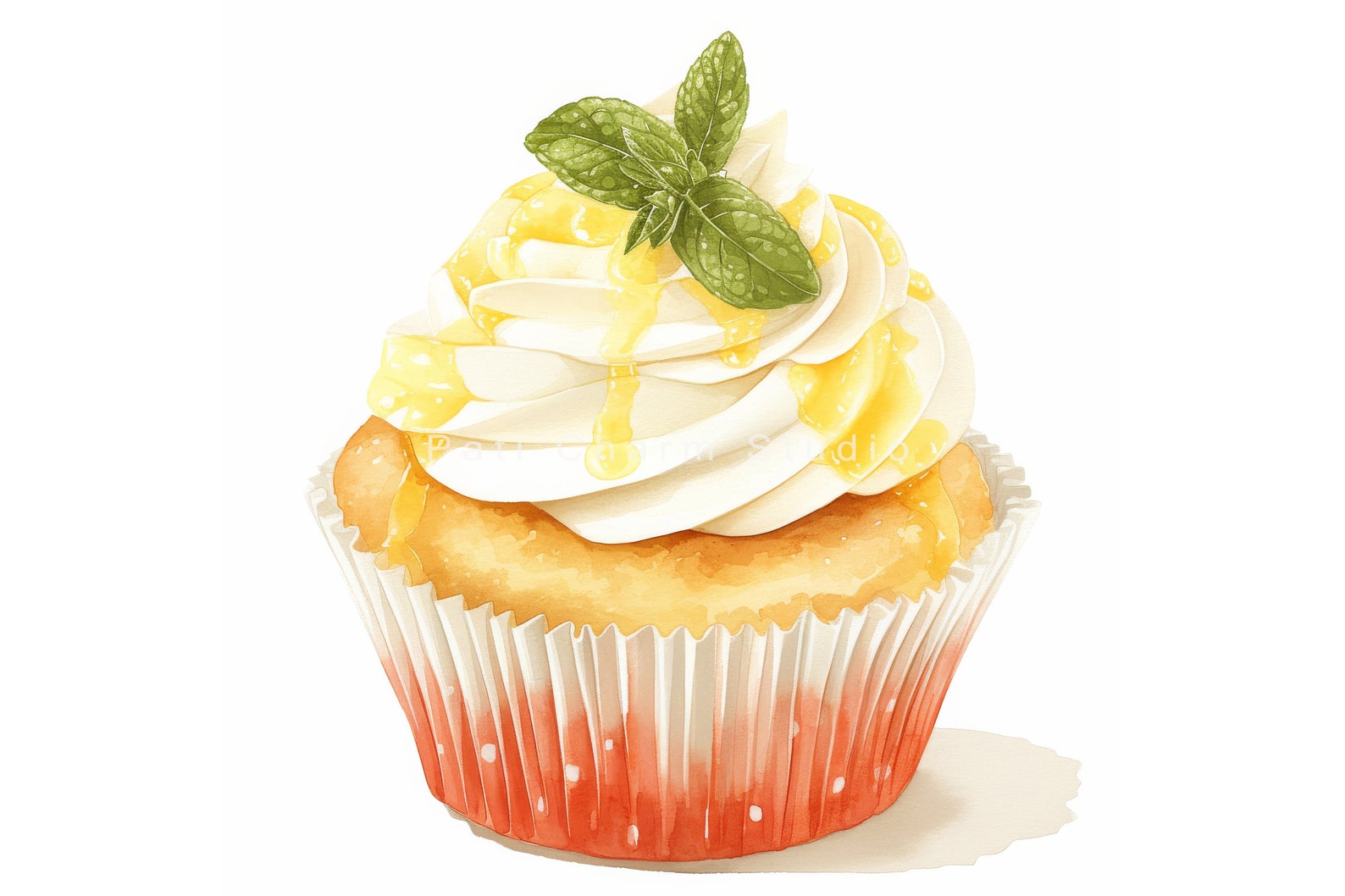 Watercolor Cupcake Clipart Bundle, Digital Sweet Clipart, High Quality ...
