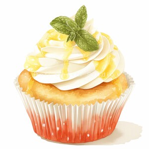 Watercolor Cupcake Clipart Bundle, Digital Sweet Clipart, High Quality ...