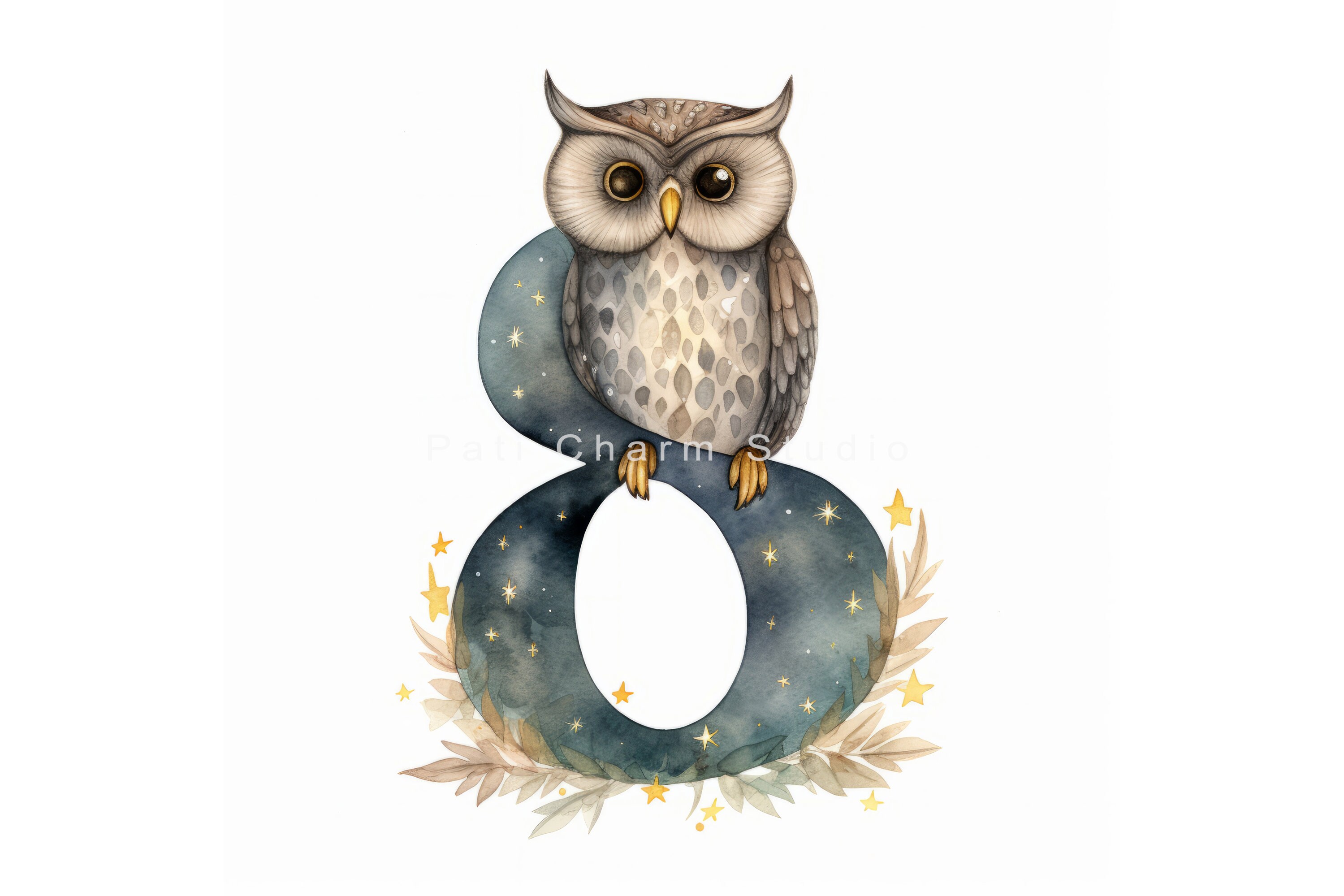 Watercolor Animal Number Clipart Bundle, Birthday Number, Watercolor ...