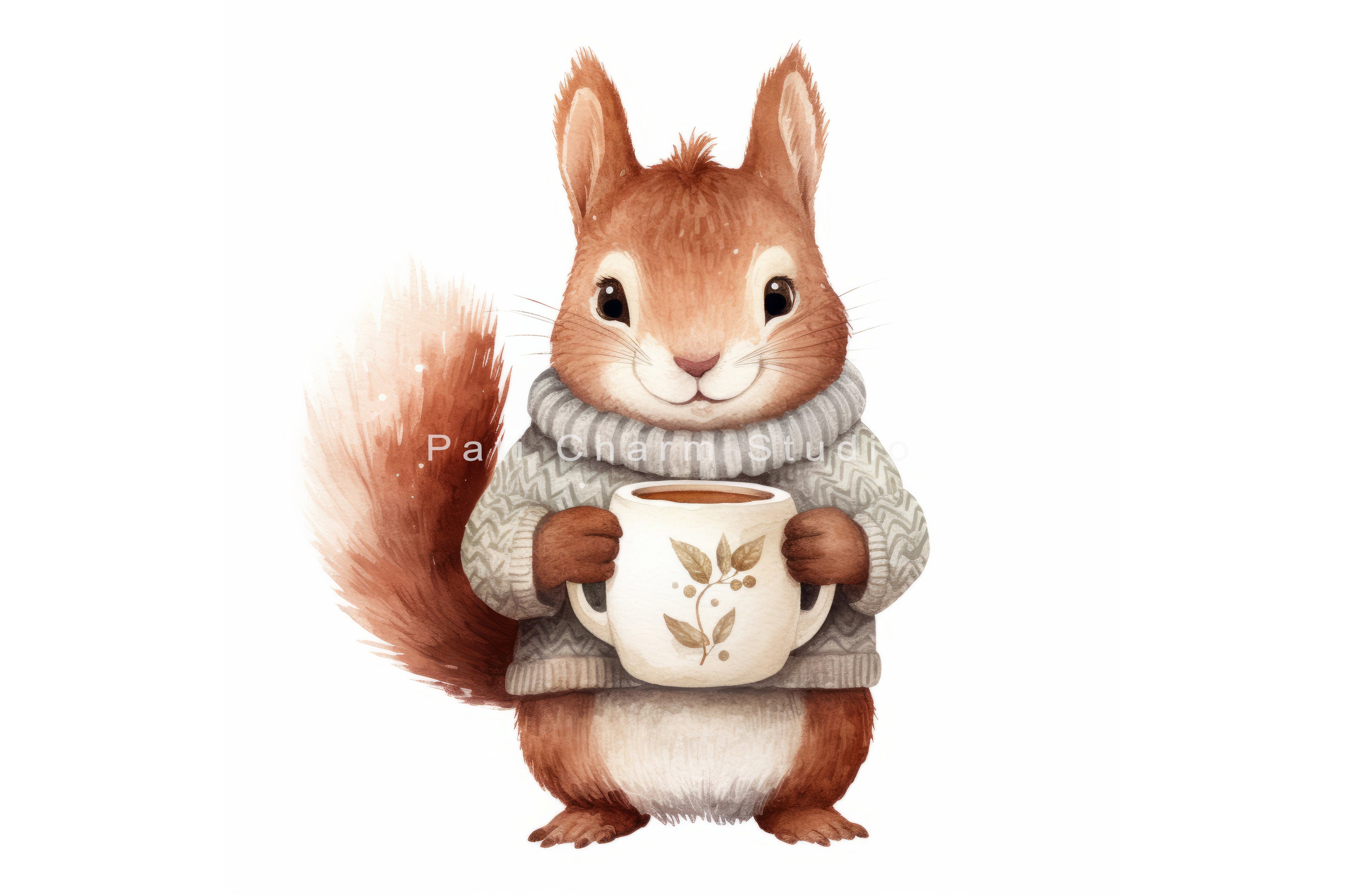 Winter Woodland Watercolor Clipart Bundle PNG High Quality - Etsy