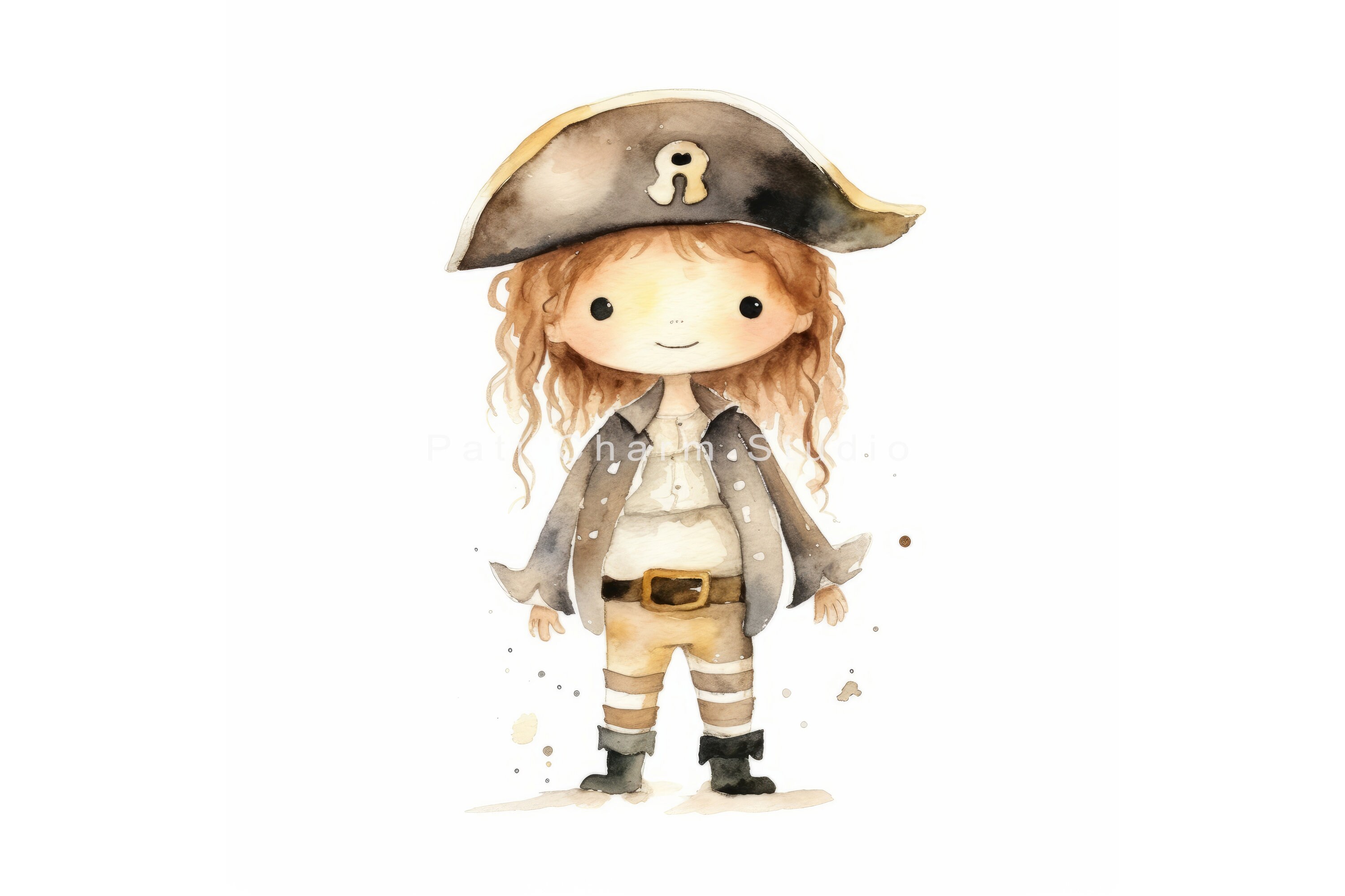 Watercolor Pirates Clipart Bundle, Pirate Ship Clipart, Instant ...