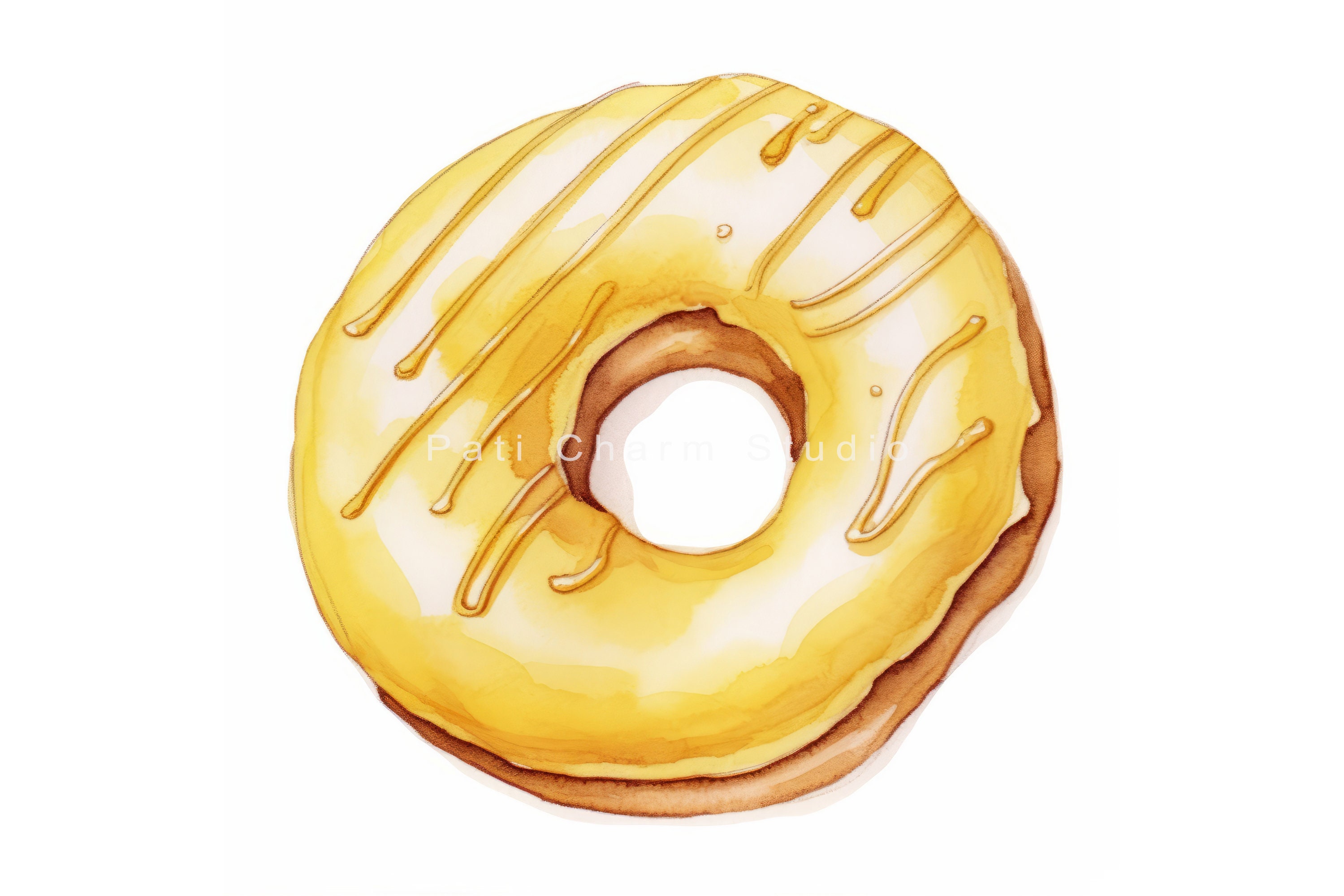 Watercolor Donuts Clipart Set, Sweet Dessert Clipart Bundle for ...
