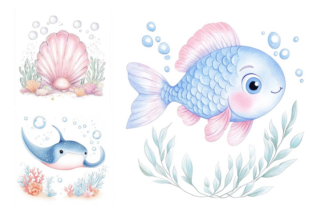 Tropical Fish, Bright Sea, Coral Reef, Ocean Theme, Neon Mermaid ...