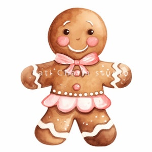 Christmas Gingerbread Clipart, High Quality Jpgs, Cute Winter Clipart ...