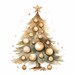 Gold Christmas Tree Clipart Bundle, High Quality Jpgs, Winter Tree ...