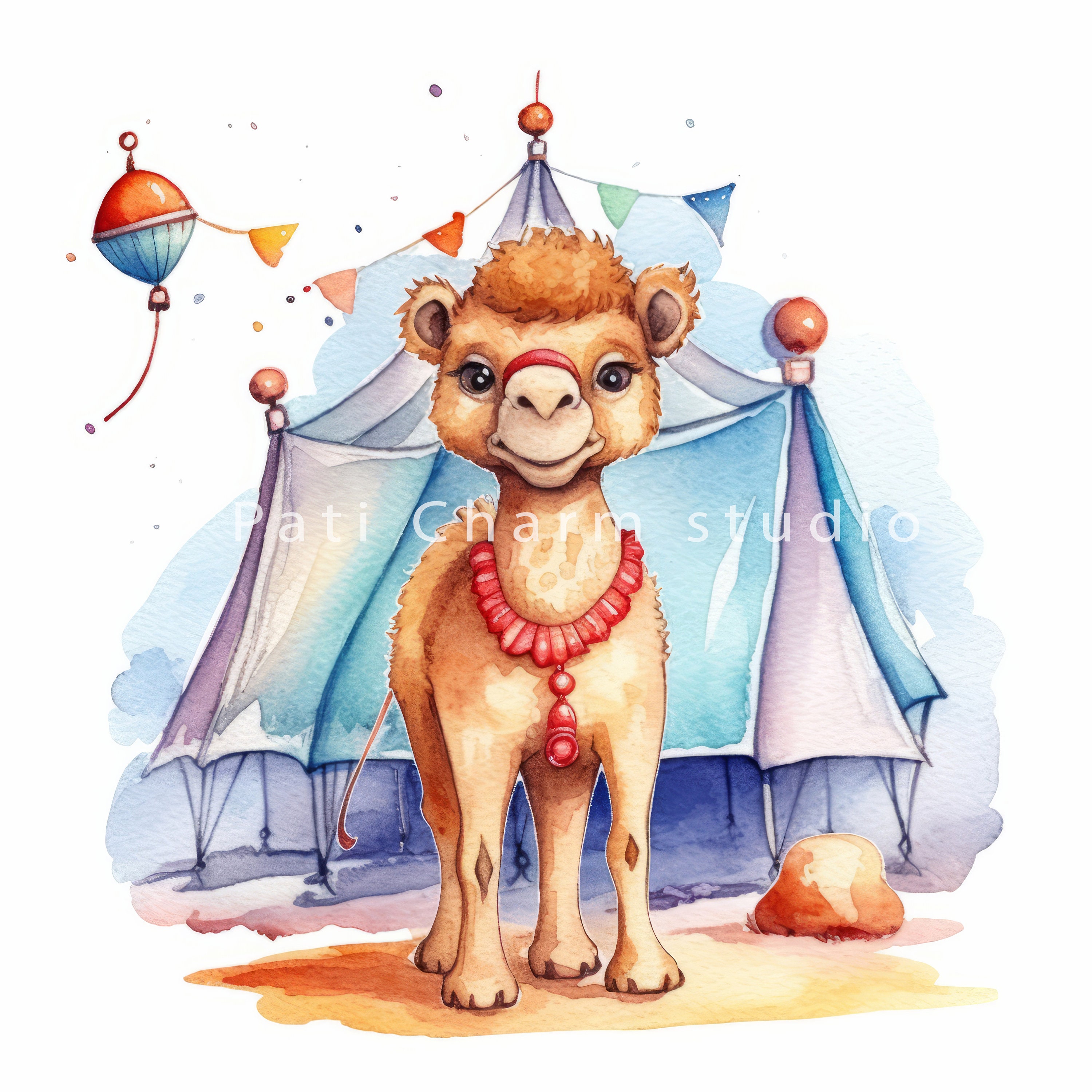 Watercolor Circus Baby Animals Clipart Bundle High Quality - Etsy