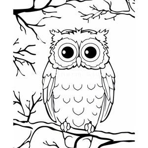 Woodland Animal Coloring Page for Kids, Instant Download, Coloring Book ...