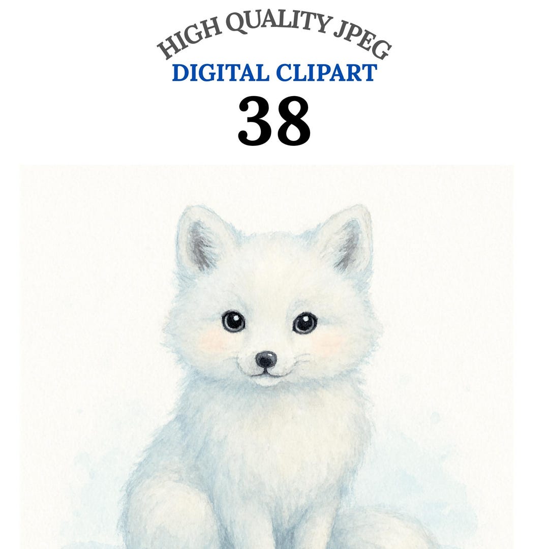 Winter Animals Clipart Set, Cute Arctic Animals, Penguin Polar Bear Owl ...