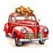 Christmas Cars Retro Clipart Bundle, Vintage Car Holiday Clipart ...
