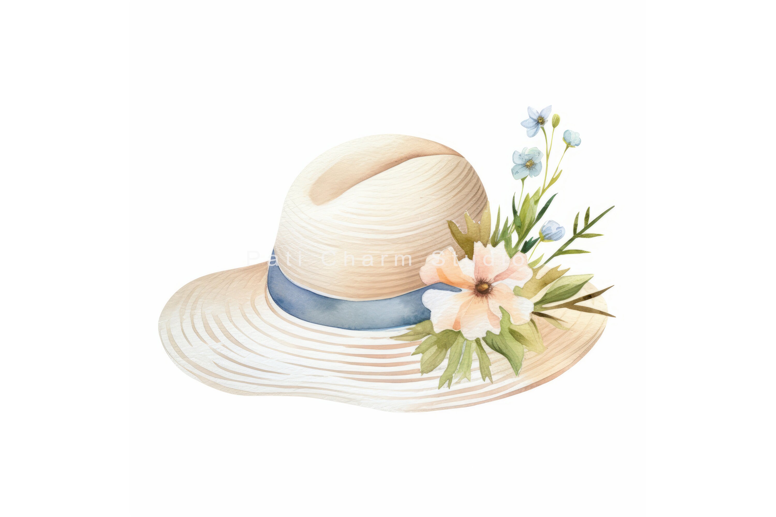 Summer Hat Clipart Bundle, 9 High Quality Jpgs, Commercial Use, Digital ...
