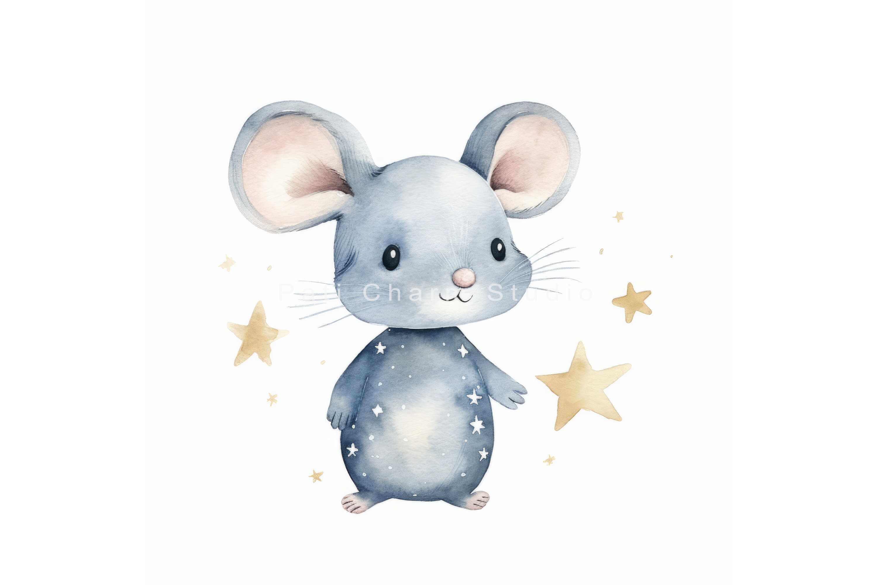 Magic Mouse Clipart Bundle, Fairy Mouse Clipart, Watercolor Mouse Clip ...