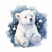 Watercolor Polar Bear Clipart Bundle, High Quality Jpgs, Cute White ...