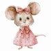 Cute Mouse in Pink Dress Clipart Bundle, Mouse Clipart, Nursery Baby ...