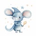 Magic Mouse Clipart Bundle, Fairy Mouse Clipart, Watercolor Mouse Clip ...