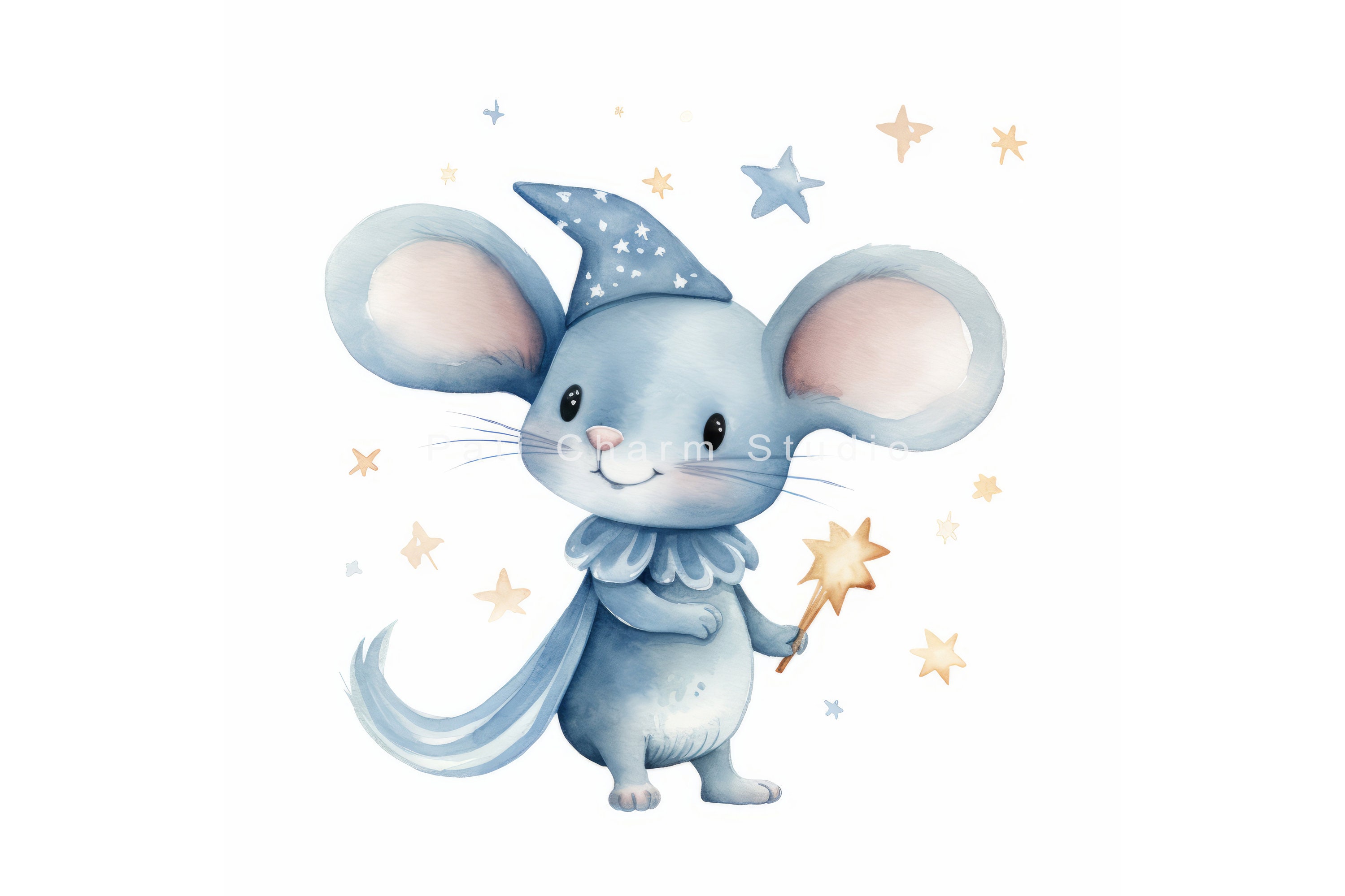 Magic Mouse Clipart Bundle, Fairy Mouse Clipart, Watercolor Mouse Clip ...