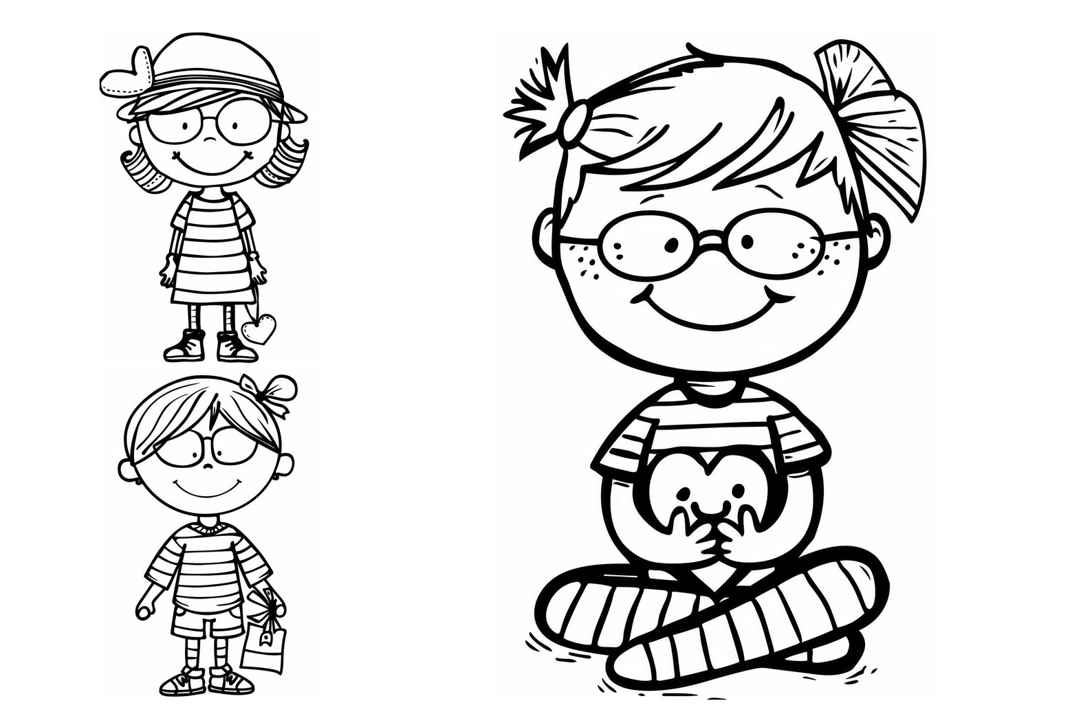 Cute Kids Coloring Page for Kids, Instant Download, Coloring Book ...