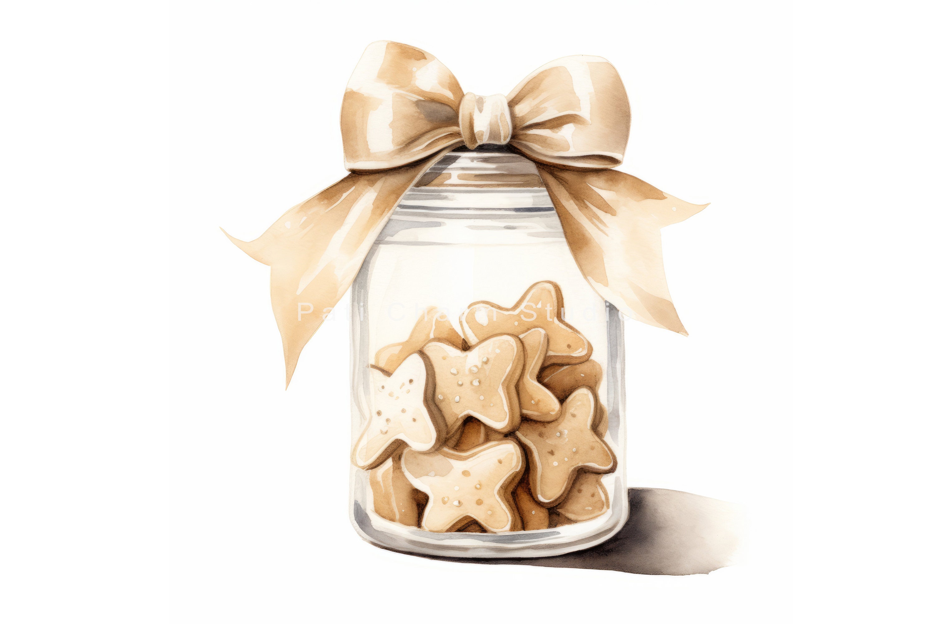 Christmas Cookie Clipart Bundle, High Quality Jpgs, Watercolor ...