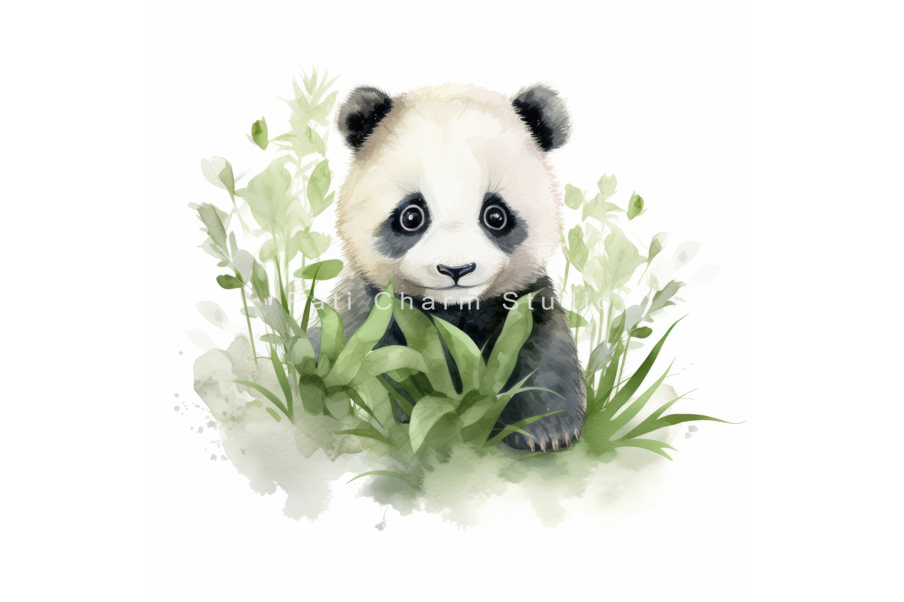 Watercolor Panda Clipart Bundle, Baby Animal Clipart, Baby Shower Decor ...