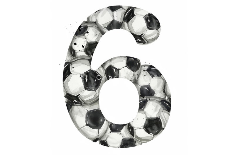 Football Number Clipart Bundle, Soccer Number, Instant Download ...