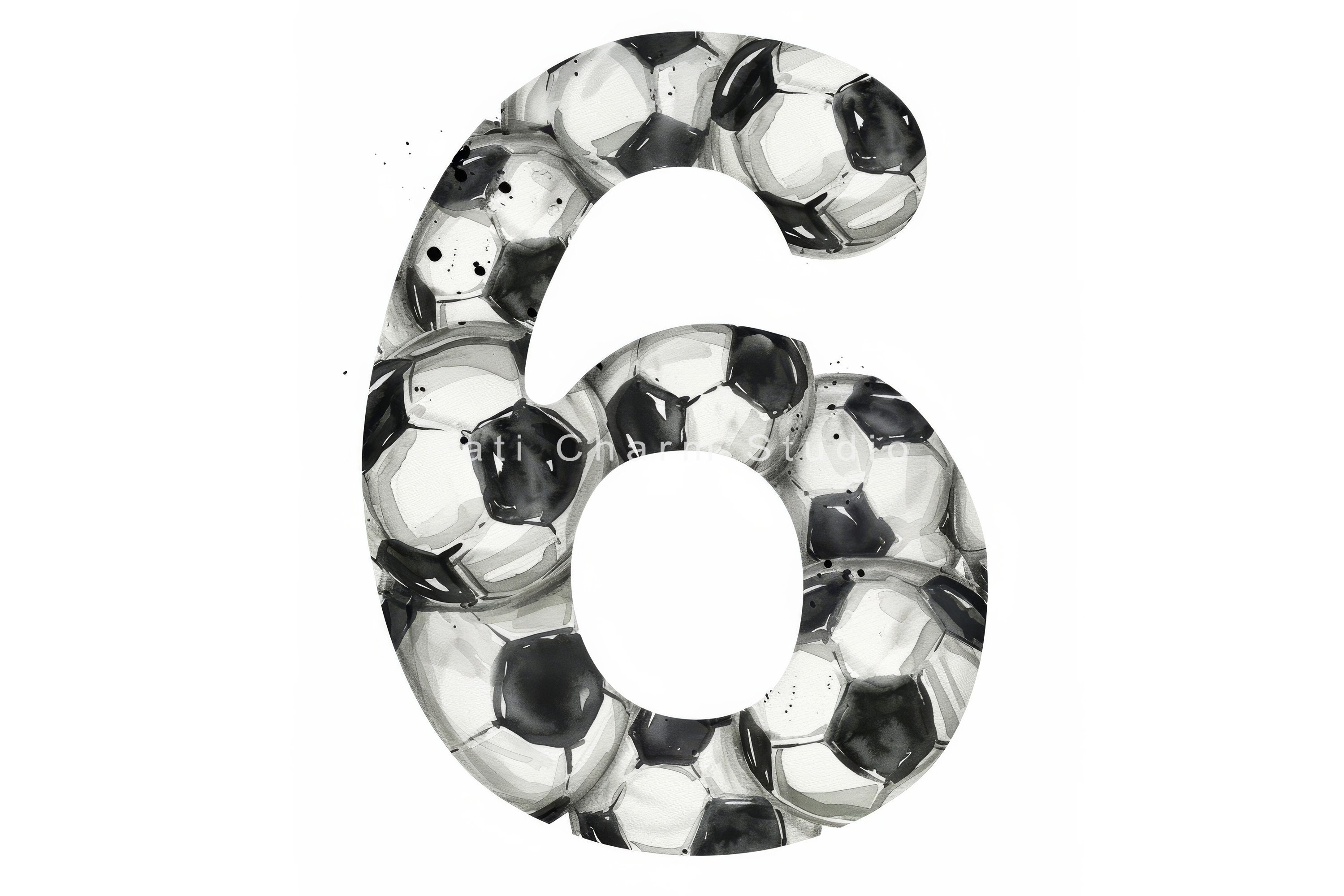 Football Number Clipart Bundle, Soccer Number, Instant Download ...