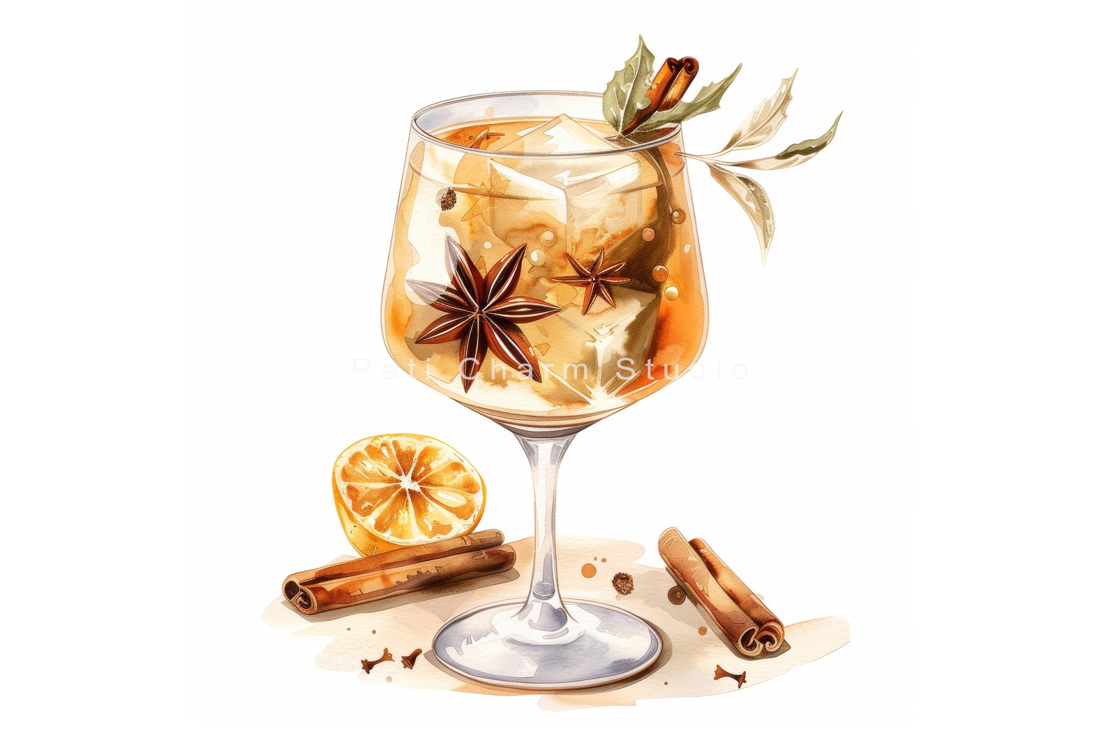 Watercolor Drink Clipart Bundle, Beverage Clipart, Alcohol Drink ...