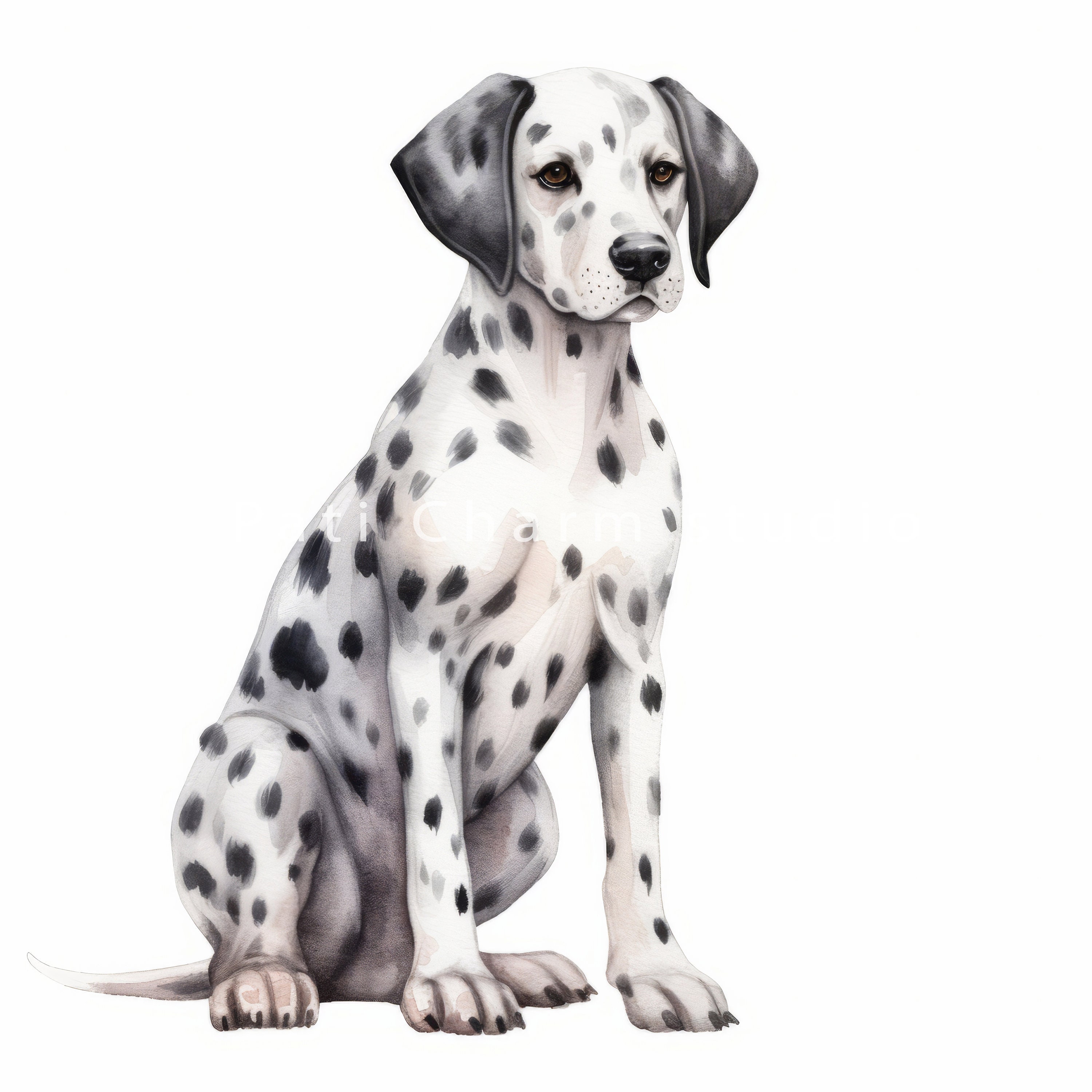Dalmatian Dog Clipart High Quality Jpgs Dog Breed Animal - Etsy