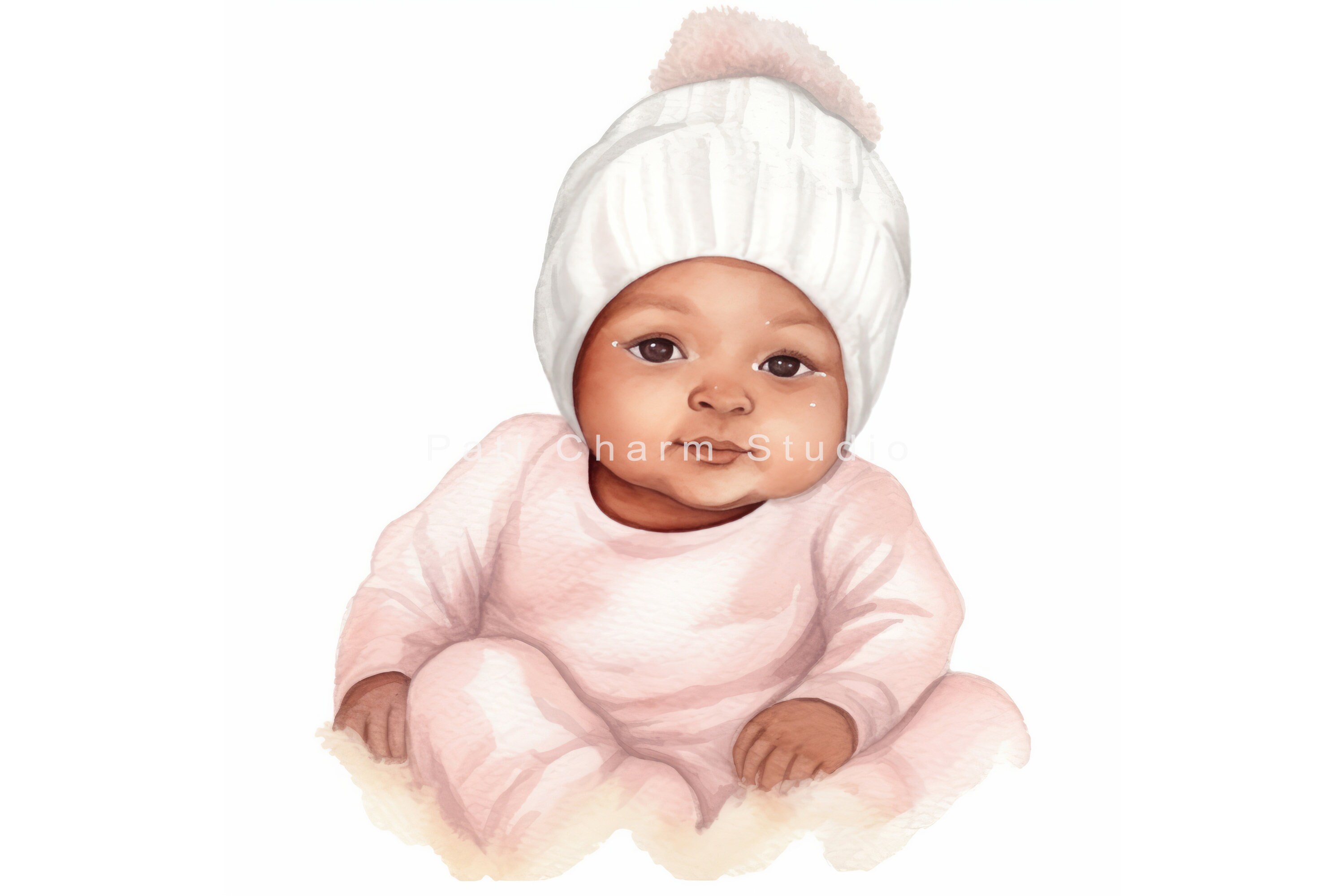 Newborn Baby Clipart Set, Nursery Wall Art, Watercolor Baby Clipart ...