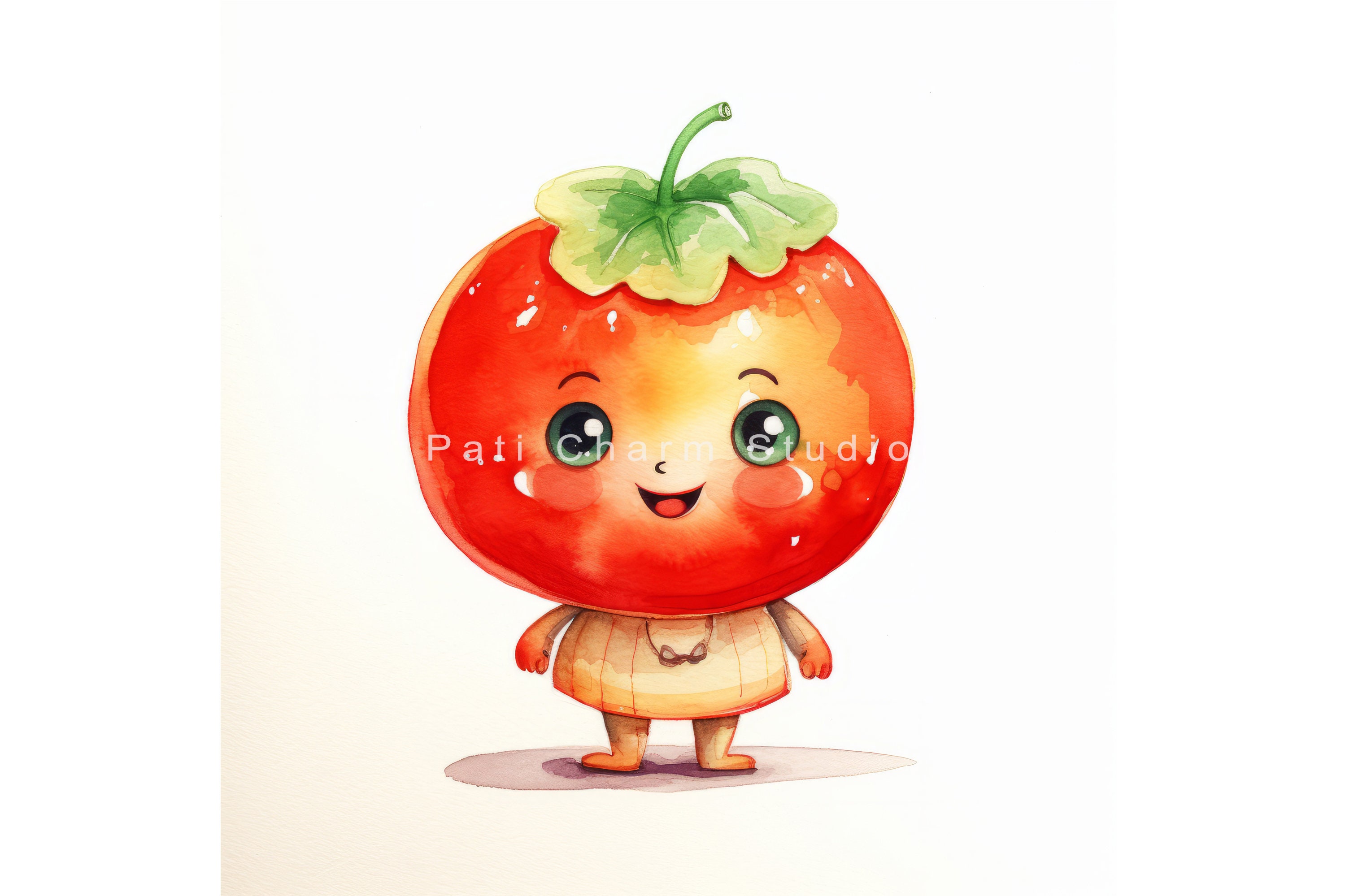 Cute Veggies Clipart Bundle, Watercolor Vegetables Clipart Digital ...