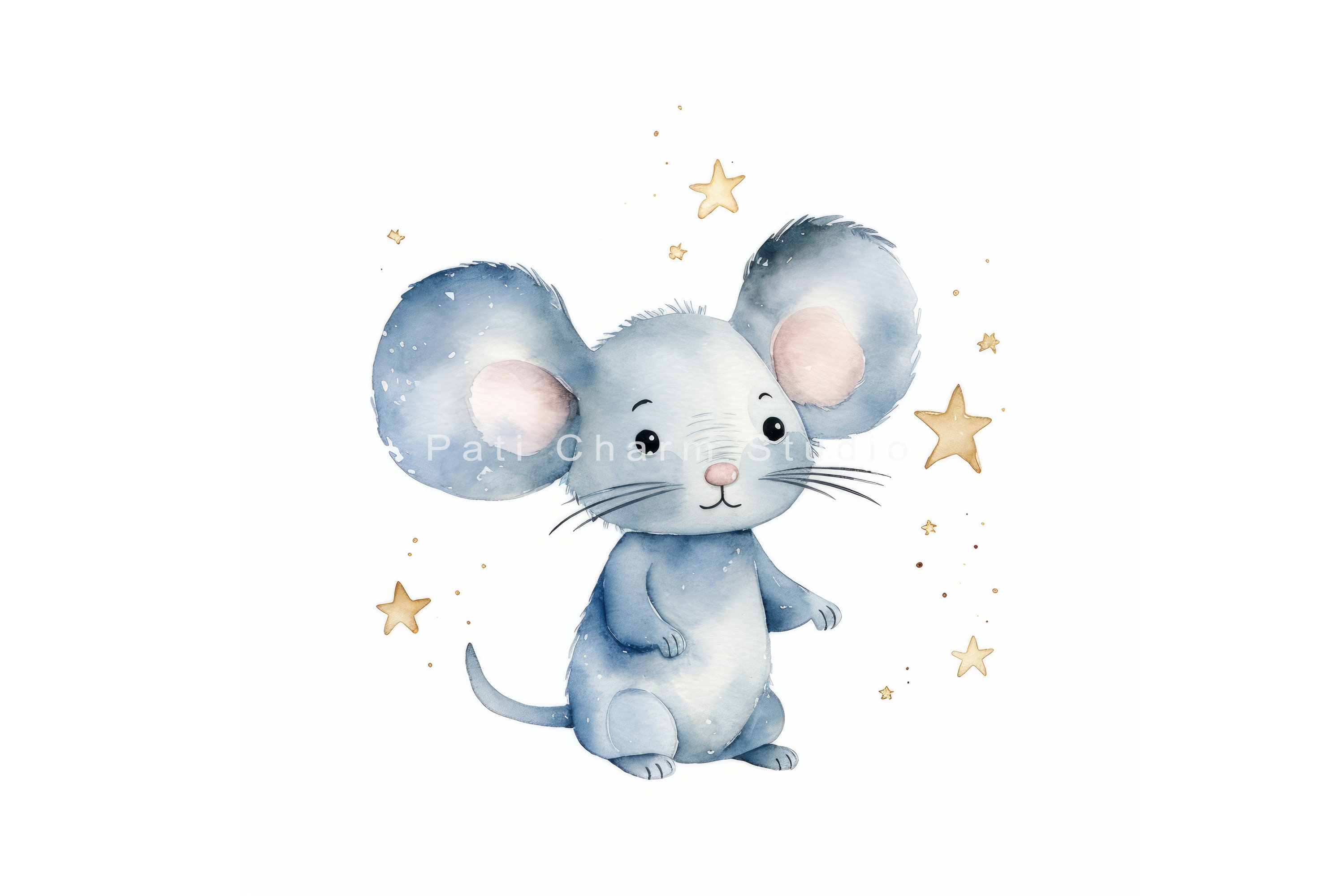 Magic Mouse Clipart Bundle, Fairy Mouse Clipart, Watercolor Mouse Clip ...