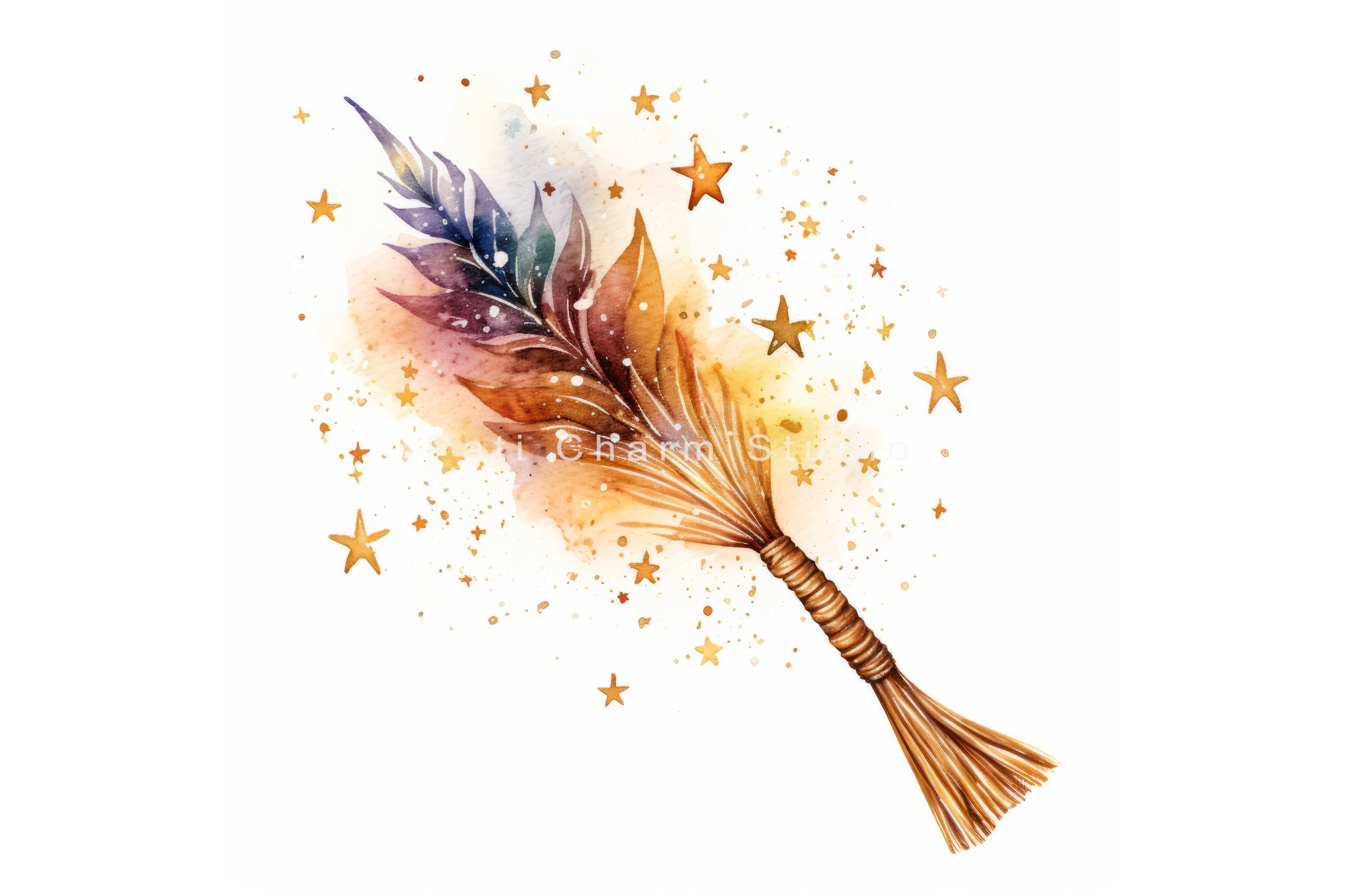 Watercolor Wizard Clipart Bundle, Digital Clipart, 9 Watercolor Wizard ...