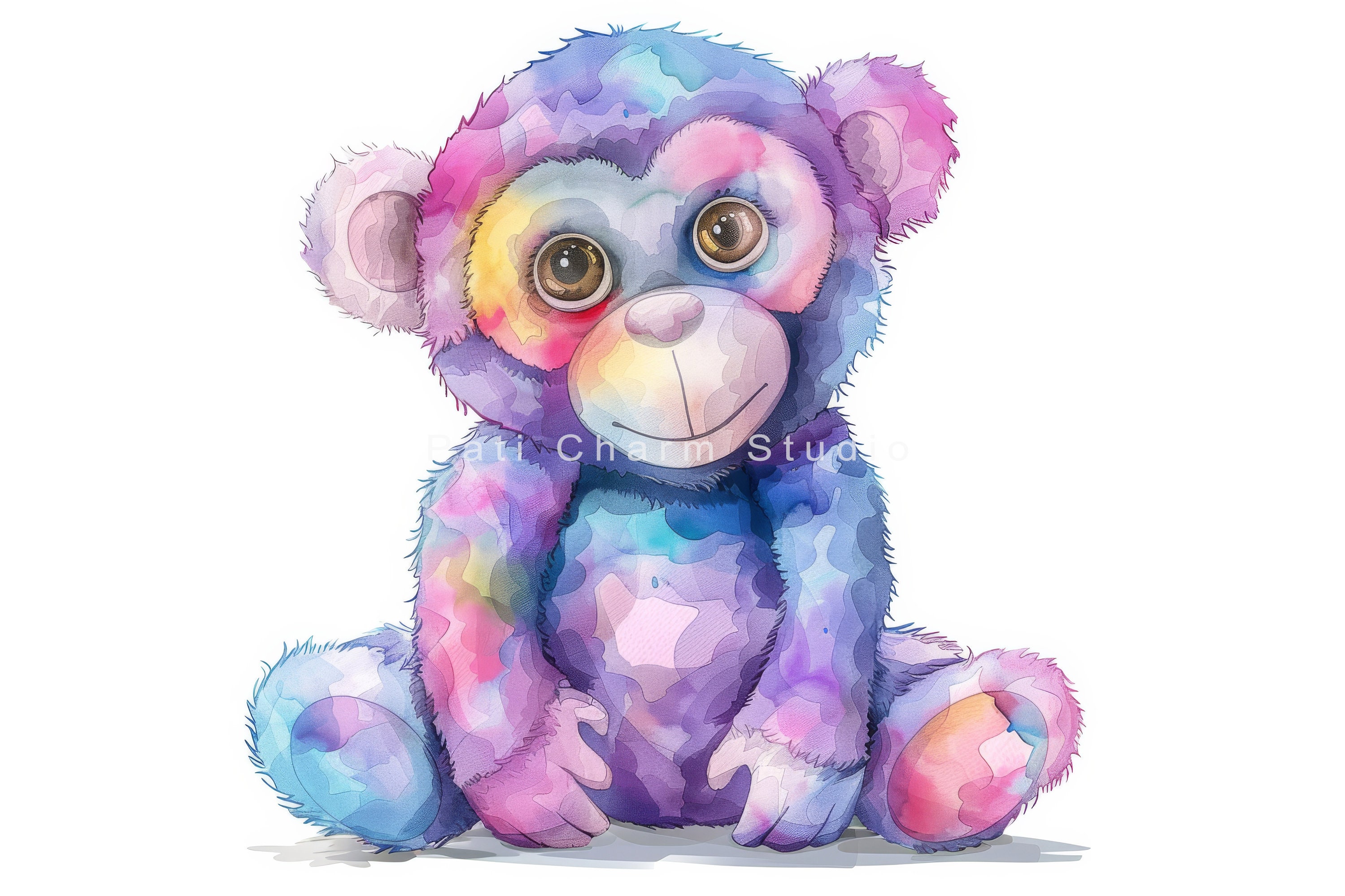 Colorful Stuffed Toy Clipart Bundle, Plush Animal Clipart, Junk Journal ...