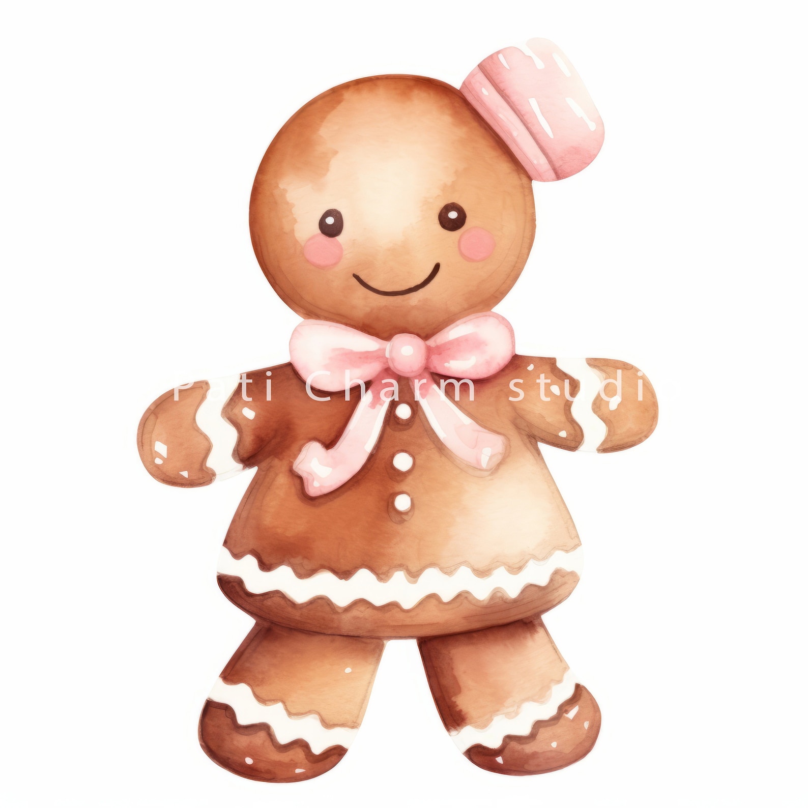 Christmas Gingerbread Clipart, High Quality Jpgs, Cute Winter Clipart ...