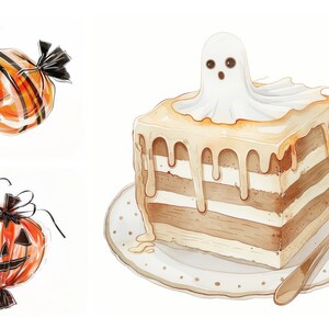 Watercolor Halloween Treat Clipart Bundle, Spooky Clipart, Junk Journal ...