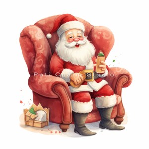 Santa Claus Clipart Bundle, High Quality Jpgs, Christmas Clip Art ...