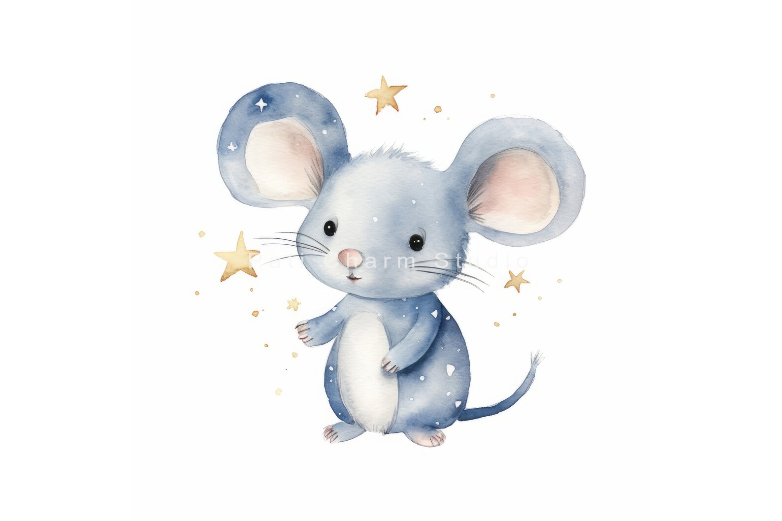 Magic Mouse Clipart Bundle, Fairy Mouse Clipart, Watercolor Mouse Clip ...