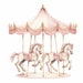 Baby Pink Carousel Clipart Bundle, Pony Clipart, Carousel Horses ...