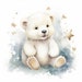Watercolor Polar Bear Clipart Bundle, High Quality Jpgs, Cute White ...
