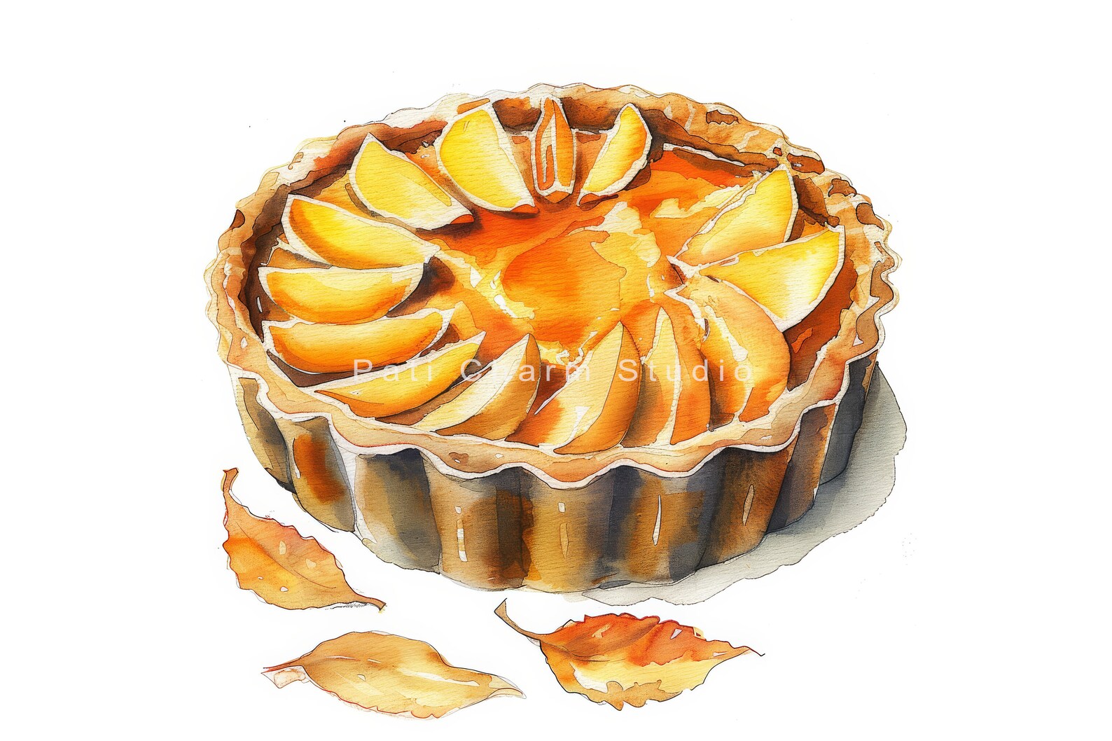 Watercolor Autumn Dessert Clipart Bundle, Desert Clipart, Cookie ...