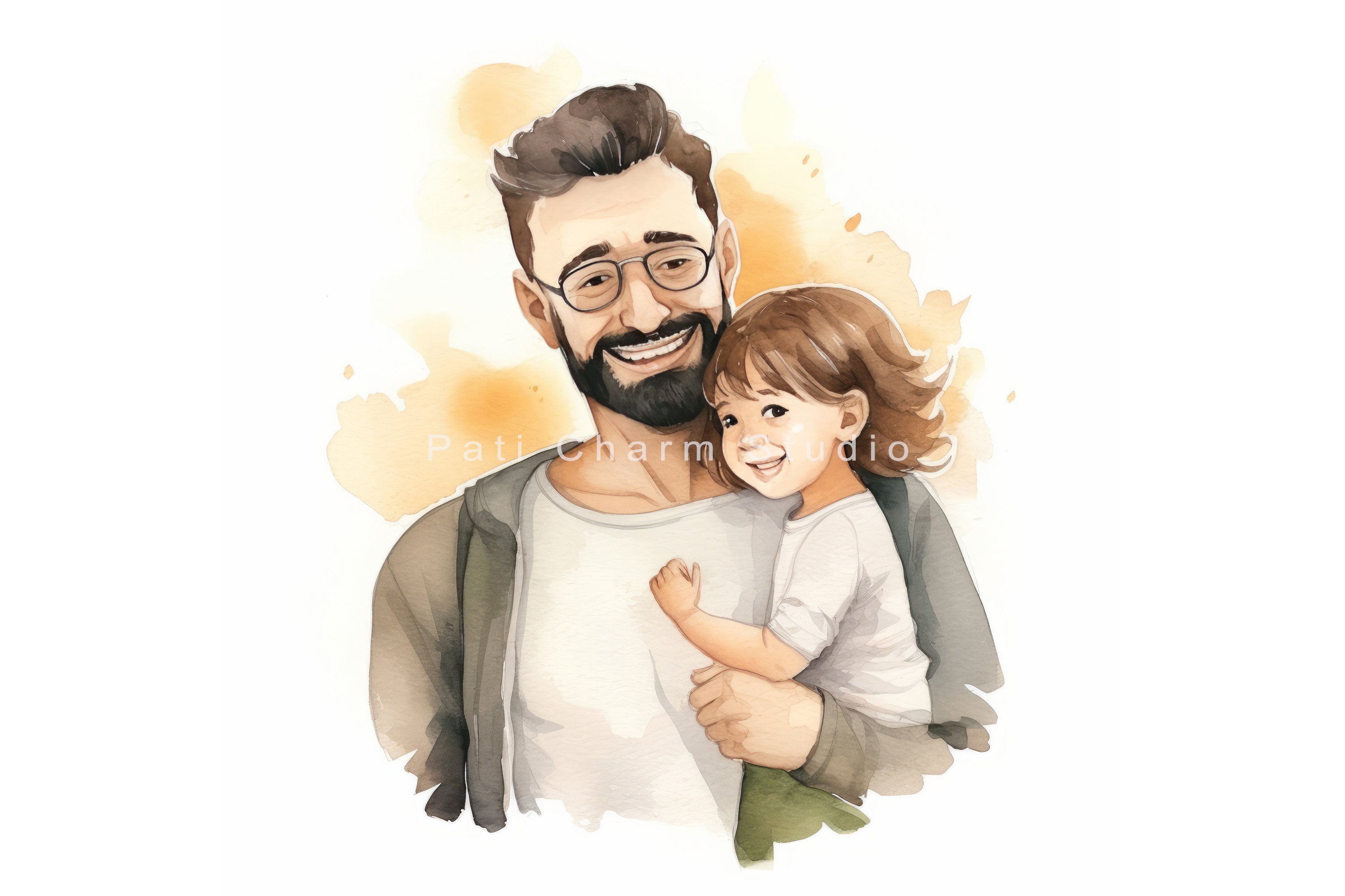 Fathers Day Watercolor Clipart Bundle High Quality PNG Gift - Etsy