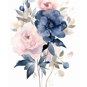 Watercolor Flower Clipart Bundle, Digital Download, Wedding Clipart ...