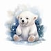 Watercolor Polar Bear Clipart Bundle, High Quality Jpgs, Cute White ...