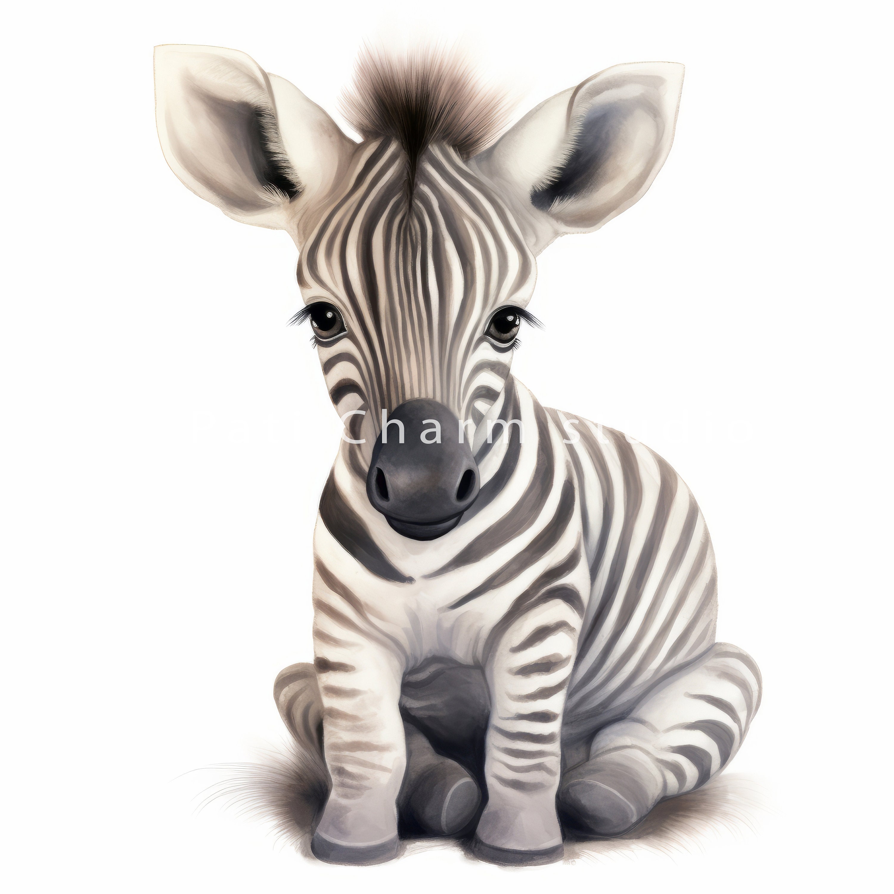 Jungle Baby Animals Clipart, High Quality Png, Watercolor Safari ...