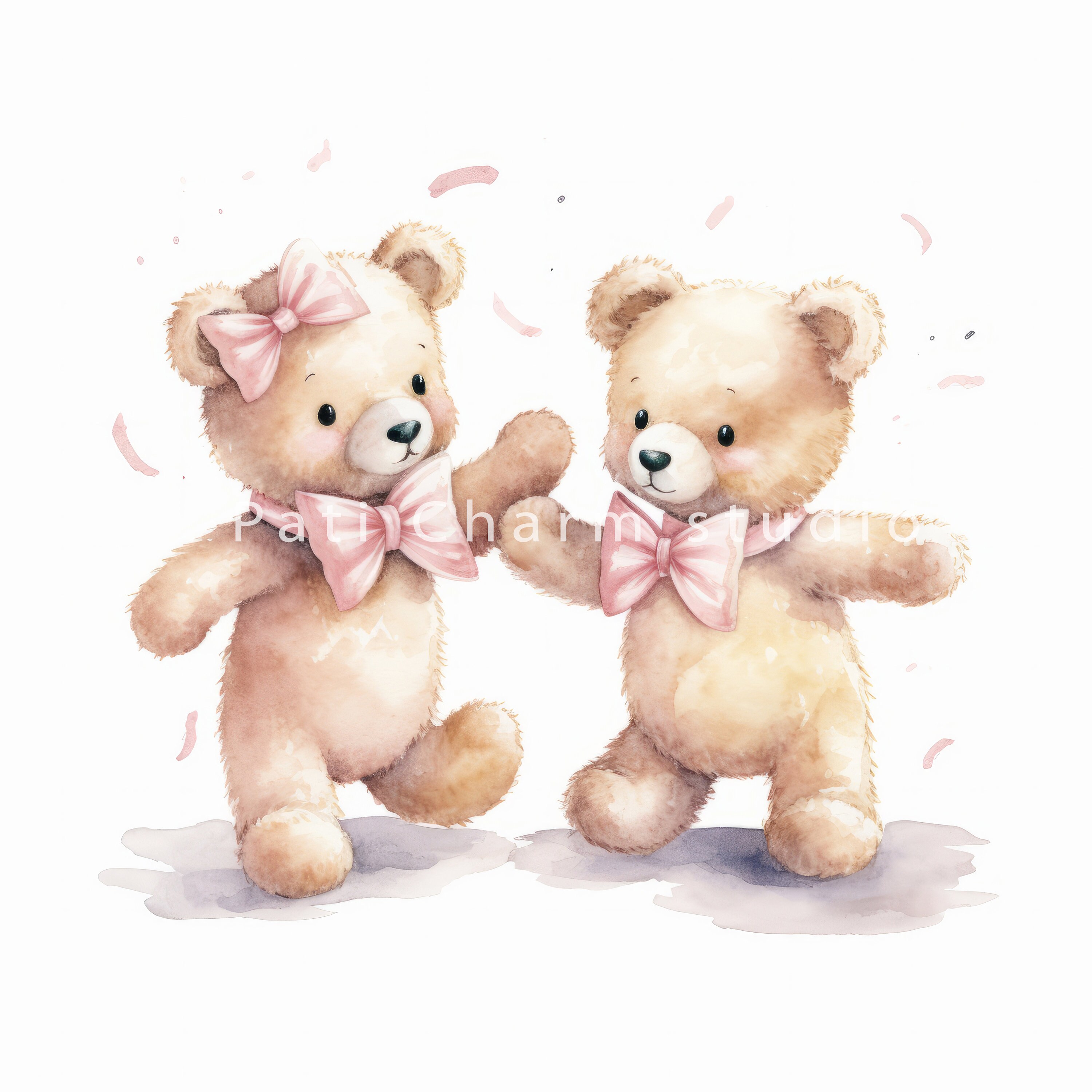 Watercolor Clipart for Baby Shower, Newborn Baby Girl, High Quality ...