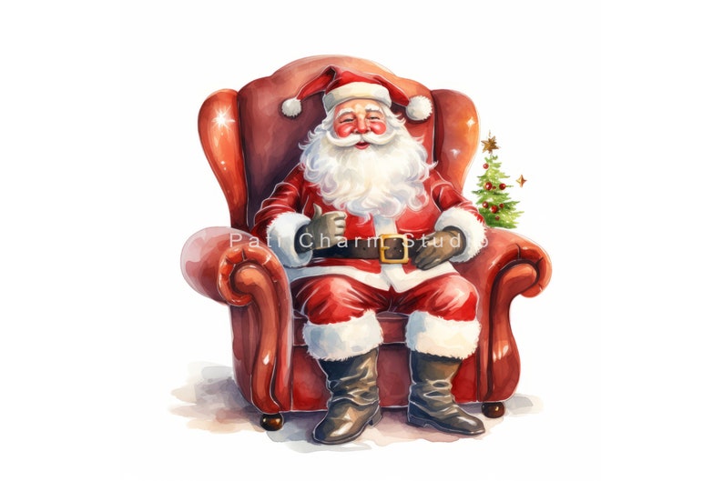 Santa Claus Clipart Bundle, High Quality Jpgs, Christmas Clip Art ...